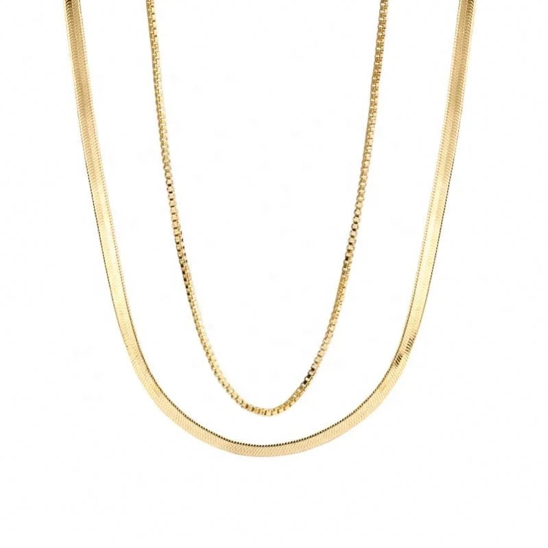 Double Layer Chain Necklace – Christine's Jewellery