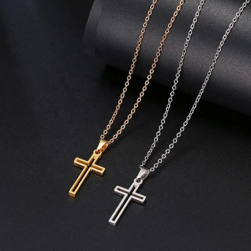 Hollow Cross Necklace – Christine's Jewellery